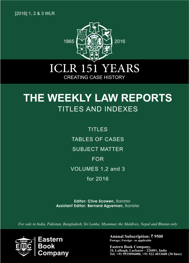 The Weekly Law Reports (WLR) - 2025 Annual Subscription